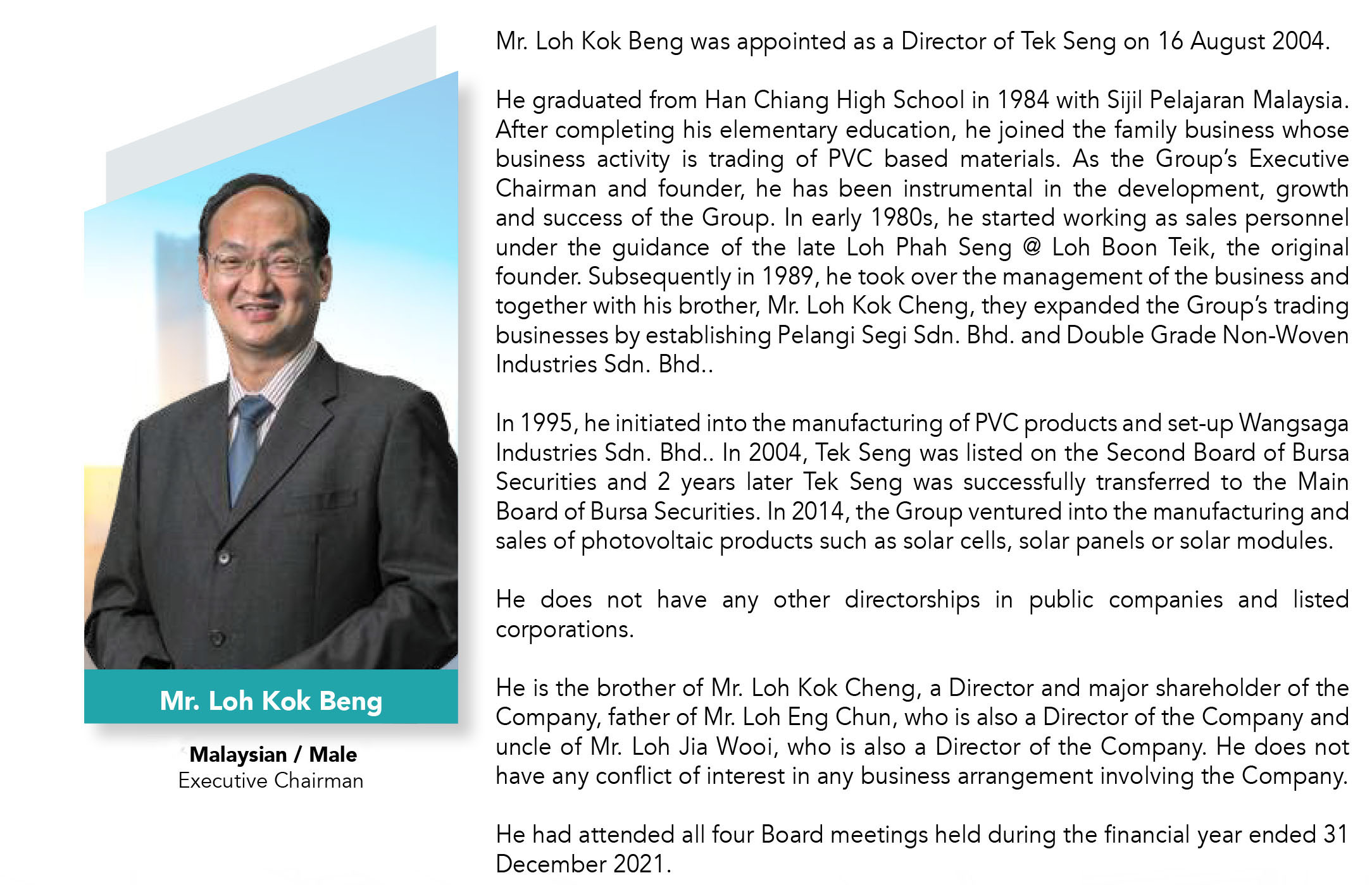 About Us | Tek Seng Holdings Berhad